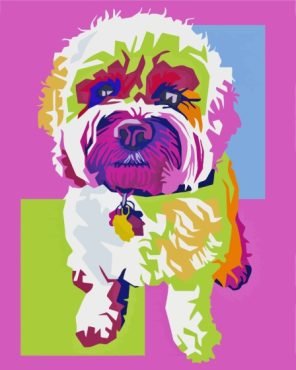 Pop Art Cockapoo Paint By Numbers - Numeral Paint Kit