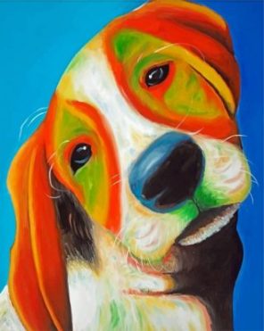 Colorful Beagle Paint By Numbers - Numeral Paint Kit