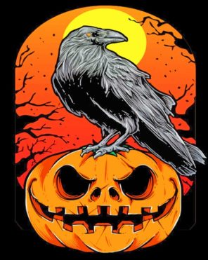 Halloween Crow Paint By Numbers - Numeral Paint Kit