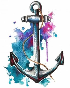 Nautical Anchor Art Paint By Numbers - Numeral Paint Kit