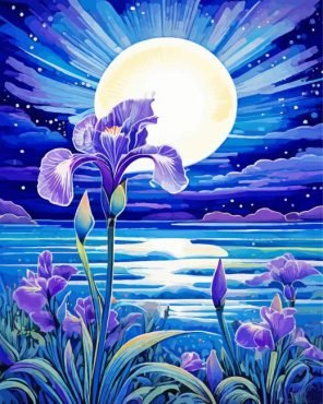 The Rising Moon Paint By Numbers - Numeral Paint Kit
