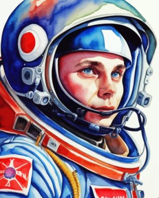 Yuri Gagarin Art Paint By Numbers - Numeral Paint Kit