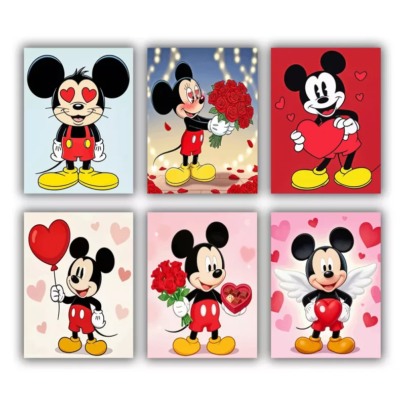 Valentine Mickey Mouse Mini Paint By Numbers - Numeral Paint Kit
